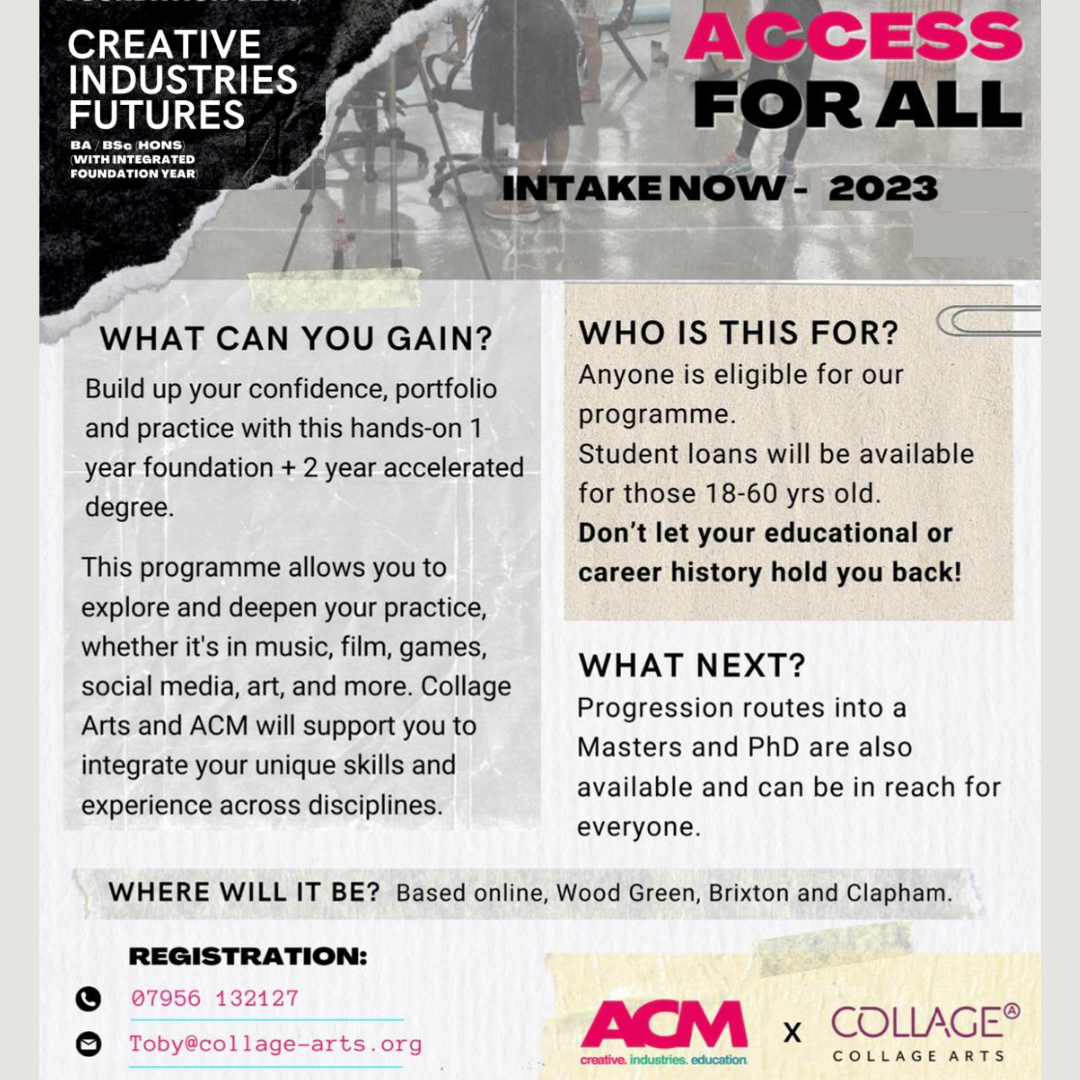 Access to Creative Industries Futures - Collage Arts